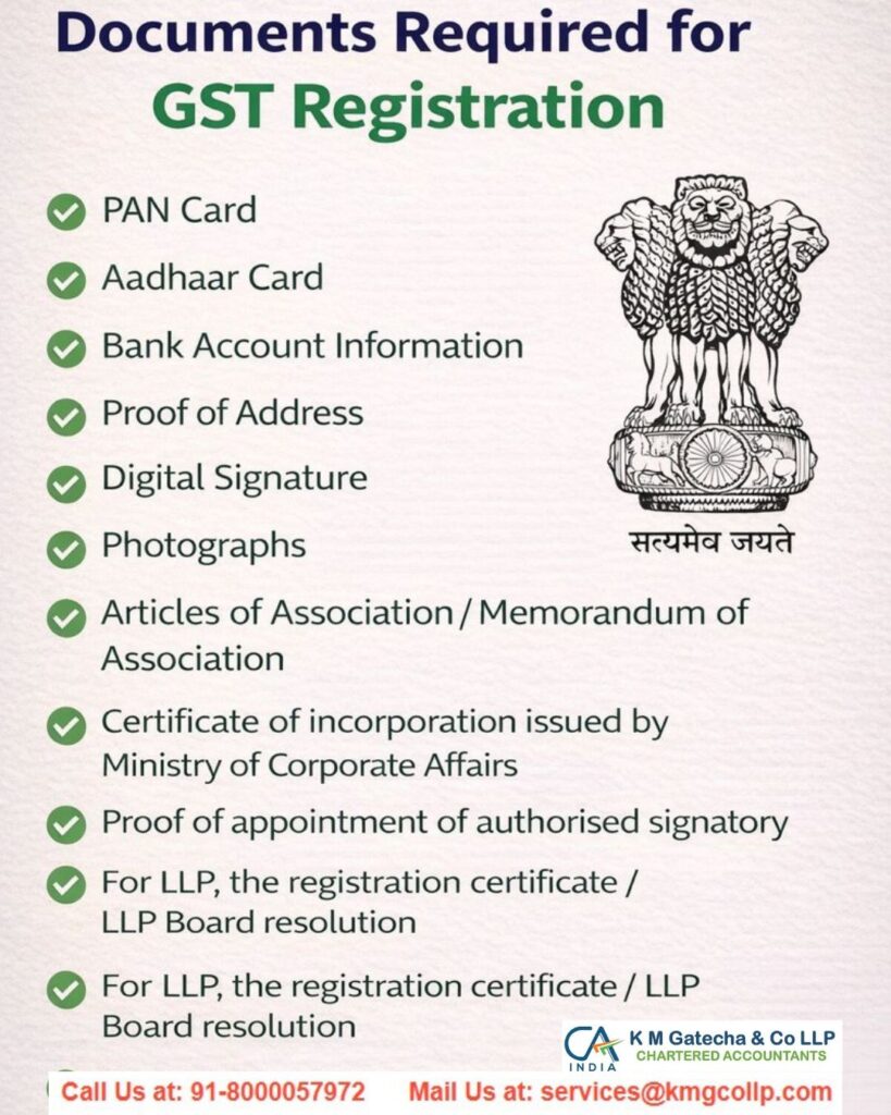 Documents Required for GST Registration | KMG CO LLP