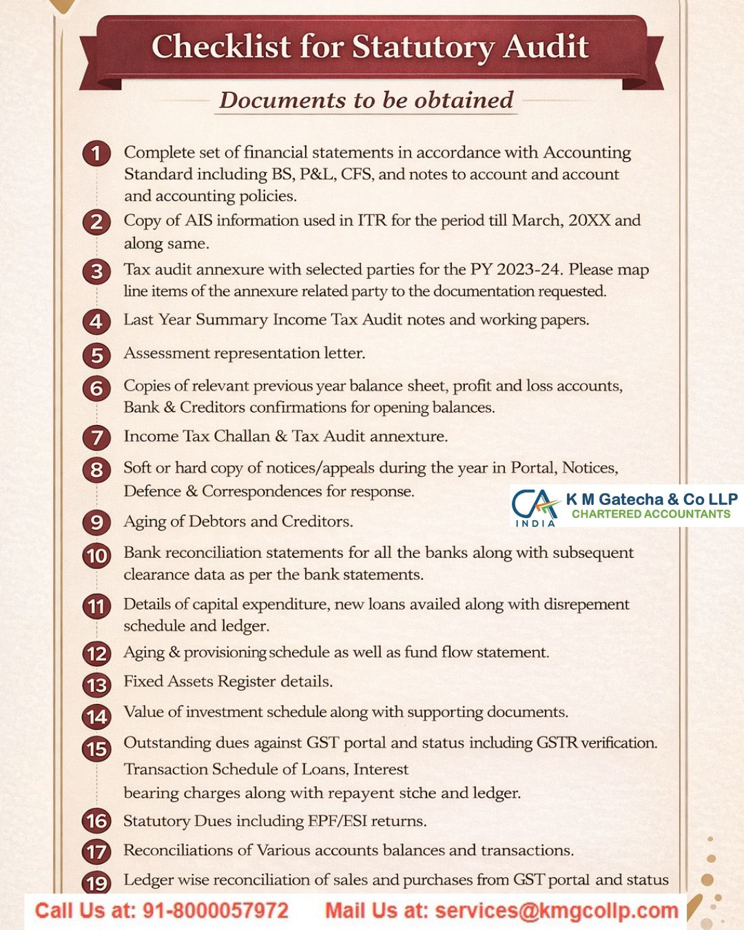 Statutory Audit Checklist – Step-by-Step Guide
