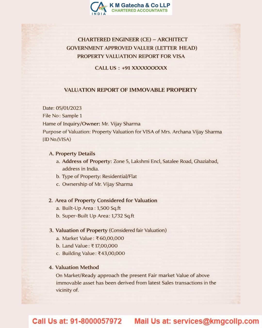 Valuation Report and Certificate Services in India