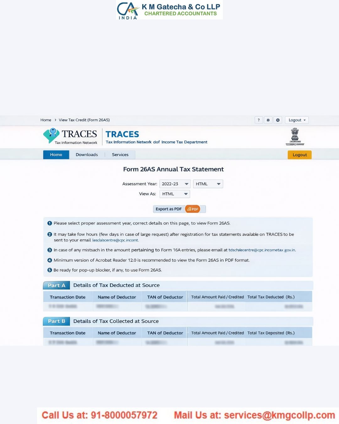 TDS TRACES: How to Register, Login, and Download Form 26AS